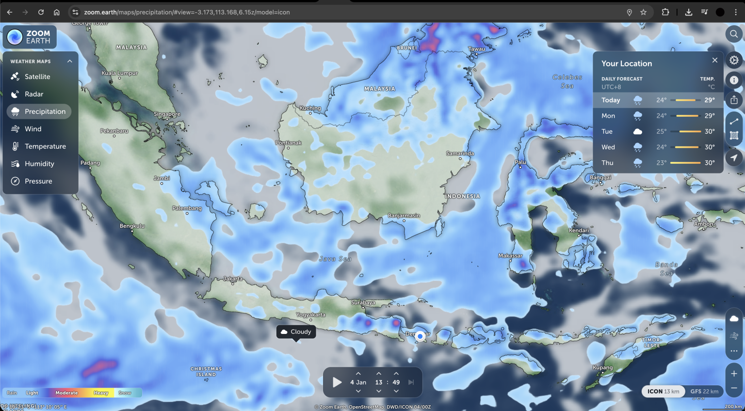 Zoom Earth, Situs Yang Bisa Pantau Cuaca Berawan Hingga Hujan Secara ...